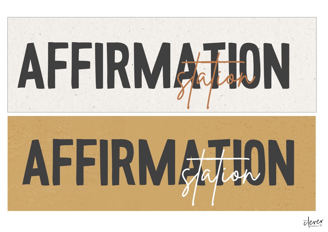 Affirmation Station Classroom Decor, Editable Positive Affirmations ...