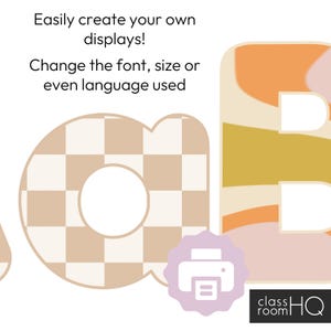 Groovy Vintage Retro Editable Bulletin Board Lettering SUNDAZED ...