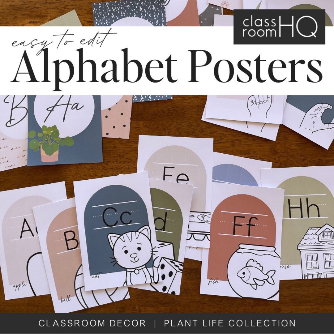 PLANT LIFE Alphabet Posters ASL Auslan Alphabet Posters - Etsy