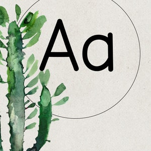 Cactus Classroom Theme Calm Classroom Decor Editable Alphabet Posters ...