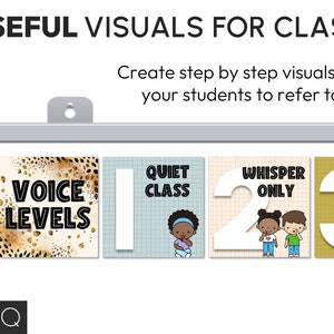 Wild Zoo Animal Theme Editable Voice Level Posters ZOO TALES Classroom ...