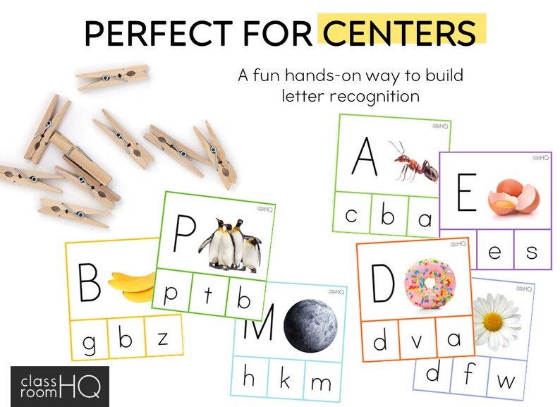 Upper and Lower Case Letter Match Activity Cards - Etsy