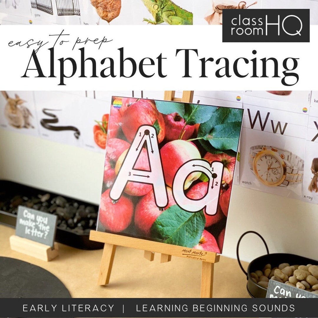 Beginning Sound Alphabet Letter Tracing Mats With Real Photos - Etsy