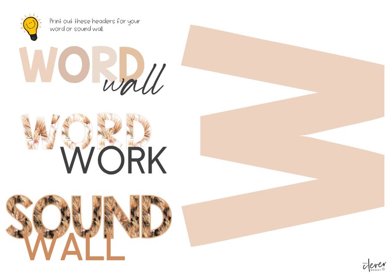 Calm Classroom Decor Neutral Class Theme Editable Word Wall Pack | BOHO ...