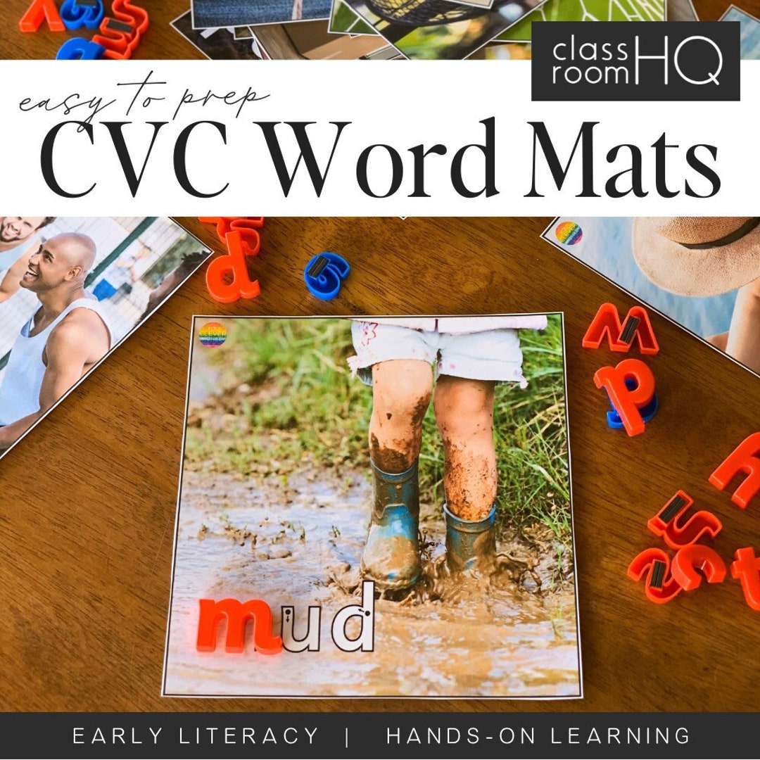 CVC Word Mats With Real Photos - Etsy
