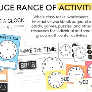 Telling Time - Hour and Half Hour Time Pack - Etsy