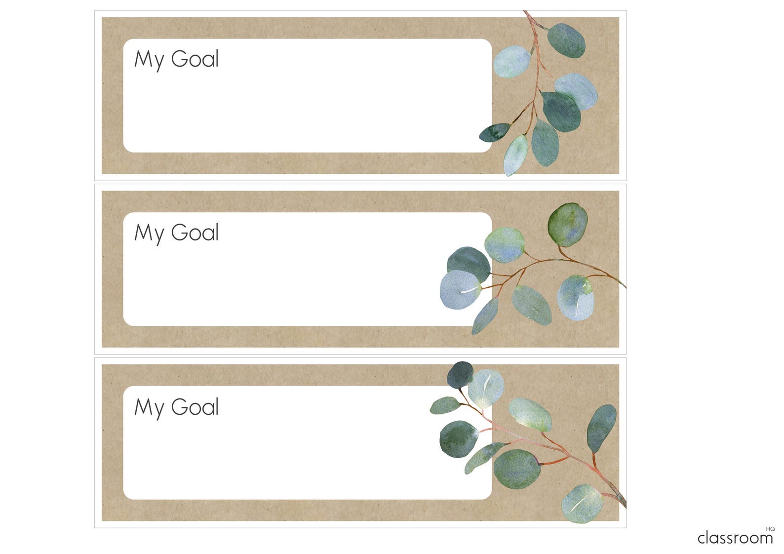 Eucalyptus Australian Theme Editable Student Desk Plate Labels GUM LEAF ...