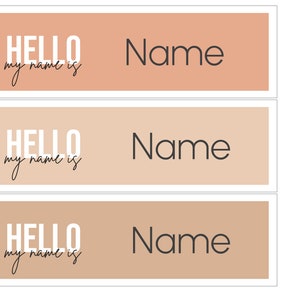 Neutral Classroom Decor Editable Student Desk Plates | B+W NEUTRALS ...