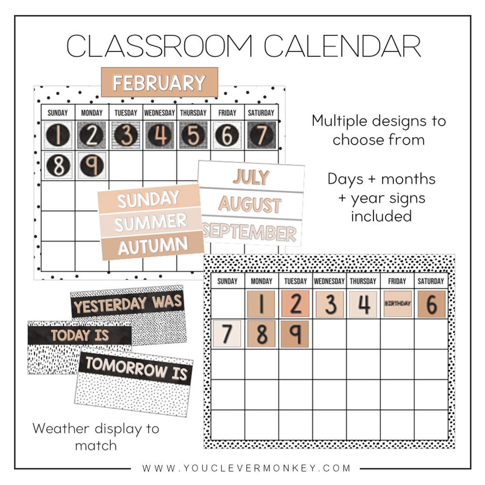 BW NEUTRALS Classroom Decor Bundle - Etsy UK