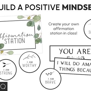 Botanical Greenery Theme Classroom Decor Affirmation Station Pack ...