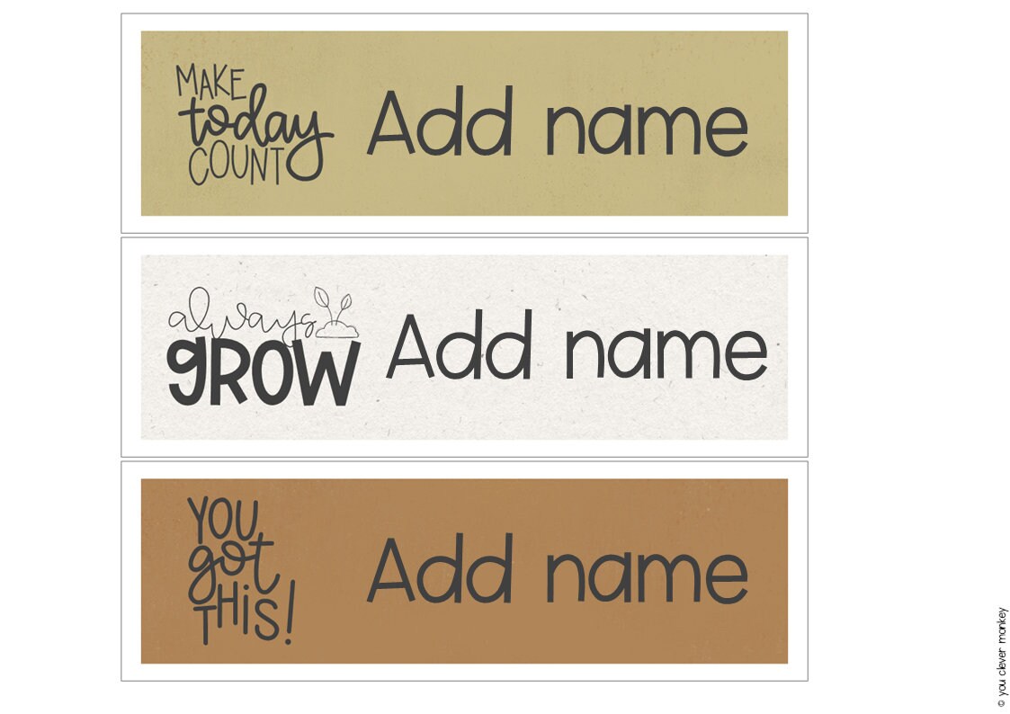 Woodland Forest Theme Classroom Decor Editable Student Desk Labels ...