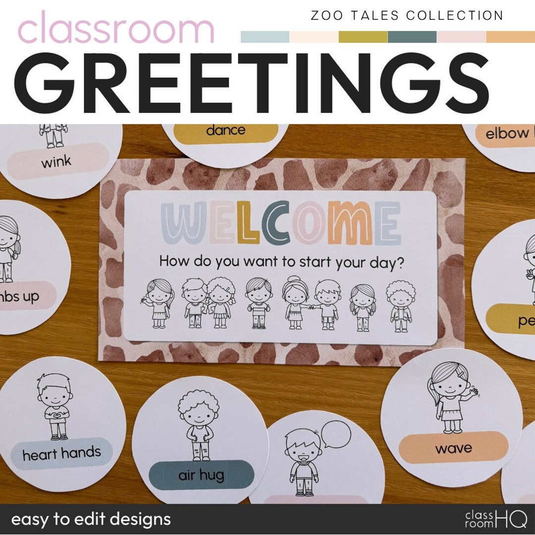 Wild Animal Zoo Theme Classroom Decor Morning Greetings Pack | ZOO ...