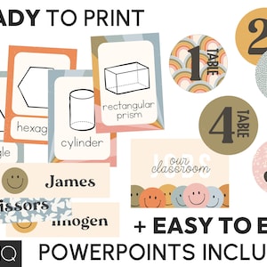 Retro Theme Vintage Rainbow Classroom Decor BUNDLE | RETRO REWIND ...