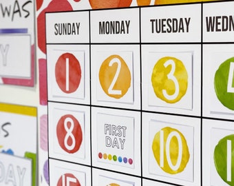 Watercolor Calendar | Etsy