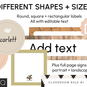 Vintage South Western Rustic Boho Theme Calm Classroom Decor Editable ...