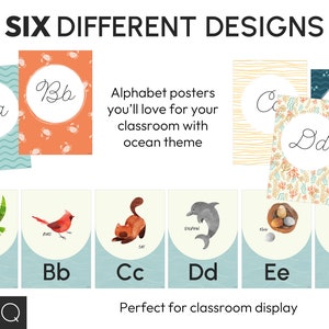 CALM SEAS Alphabet Posters | Ocean Theme Classroom Decor - Etsy