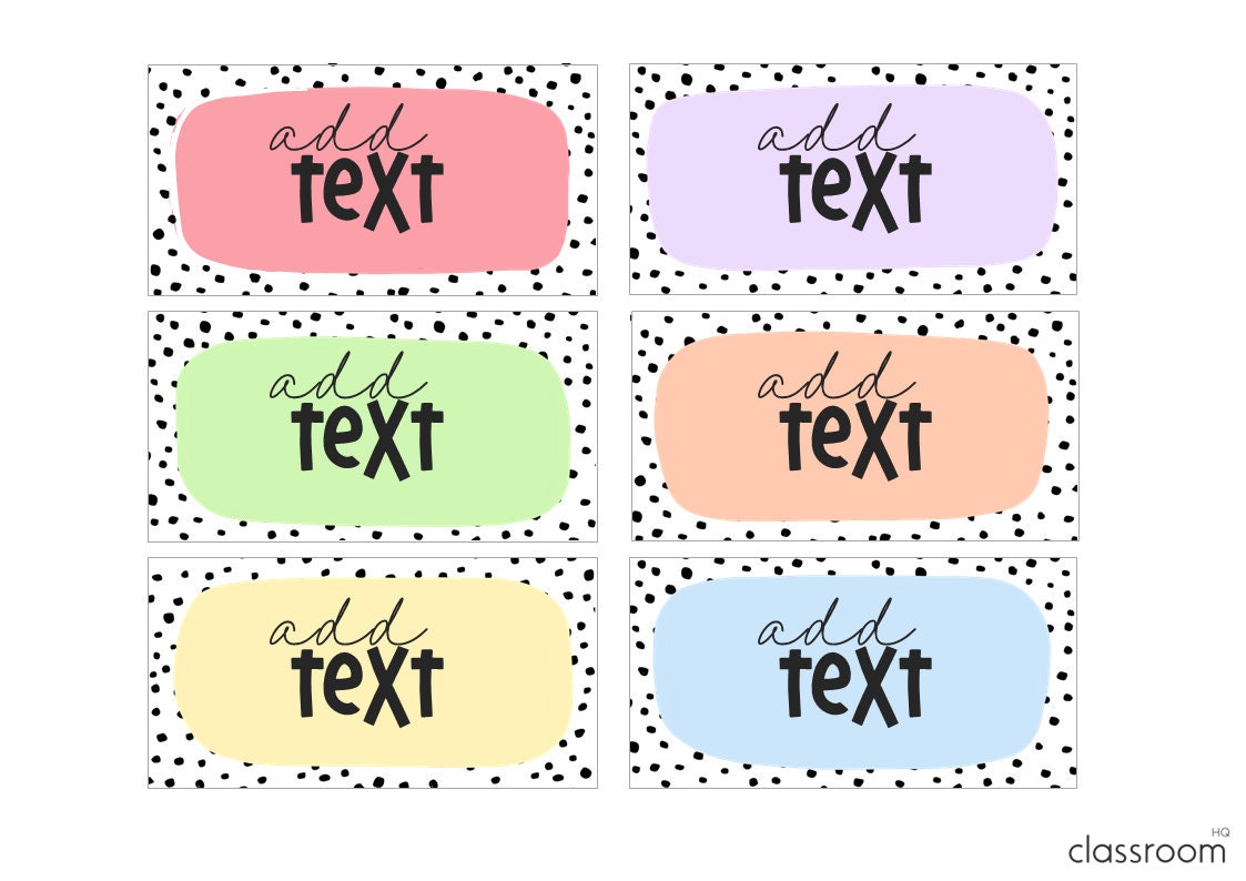 Pastel Modern Rainbow Classroom Decor Editable Teacher Toolbox Labels ...