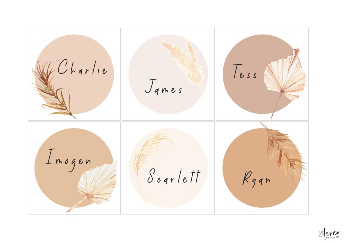 Calm Classroom Decor Editable Class Supply Labels & Signs Pack | BOHO ...