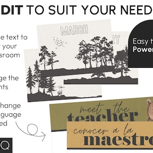 Woodland Forest Theme Classroom Decor Bundle | INTO THE WOODS - Etsy