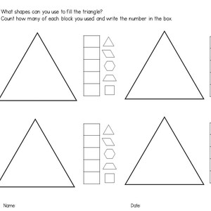 2D Shape Pattern Block STEM Challenge Cards - Etsy