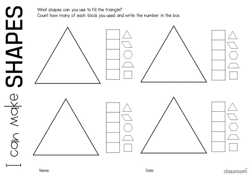 2D Shape Pattern Block STEM Challenge Cards - Etsy