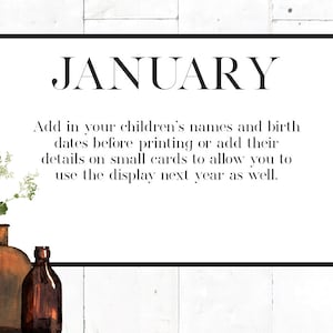 Botanical Greenery Theme Editable Class Birthday Bulletin Board Display ...