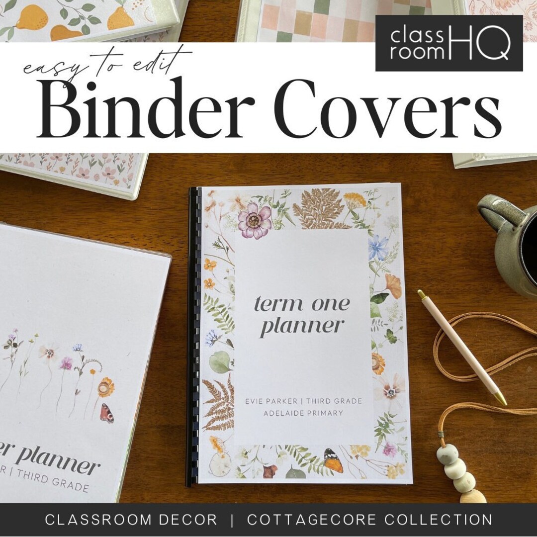 COTTAGECORE Binders Book Covers Pack - Etsy Australia