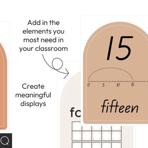 Modern Neutral Boho Theme Classroom Decor Number Posters | BOHO SUMMER ...