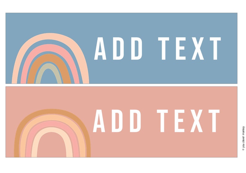 Modern BOHO RAINBOW Classroom Labels Signs Pack | Etsy