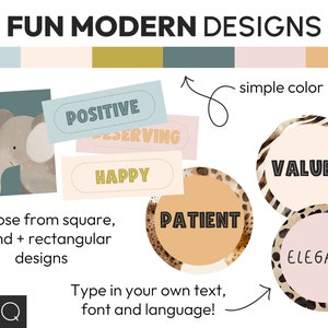 Wild Animal Zoo Theme Classroom Decor Editable Daily Affirmation ...