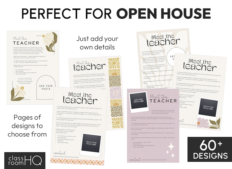 Groovy Vintage Retro Classroom Decor Theme Editable Meet the Teacher ...