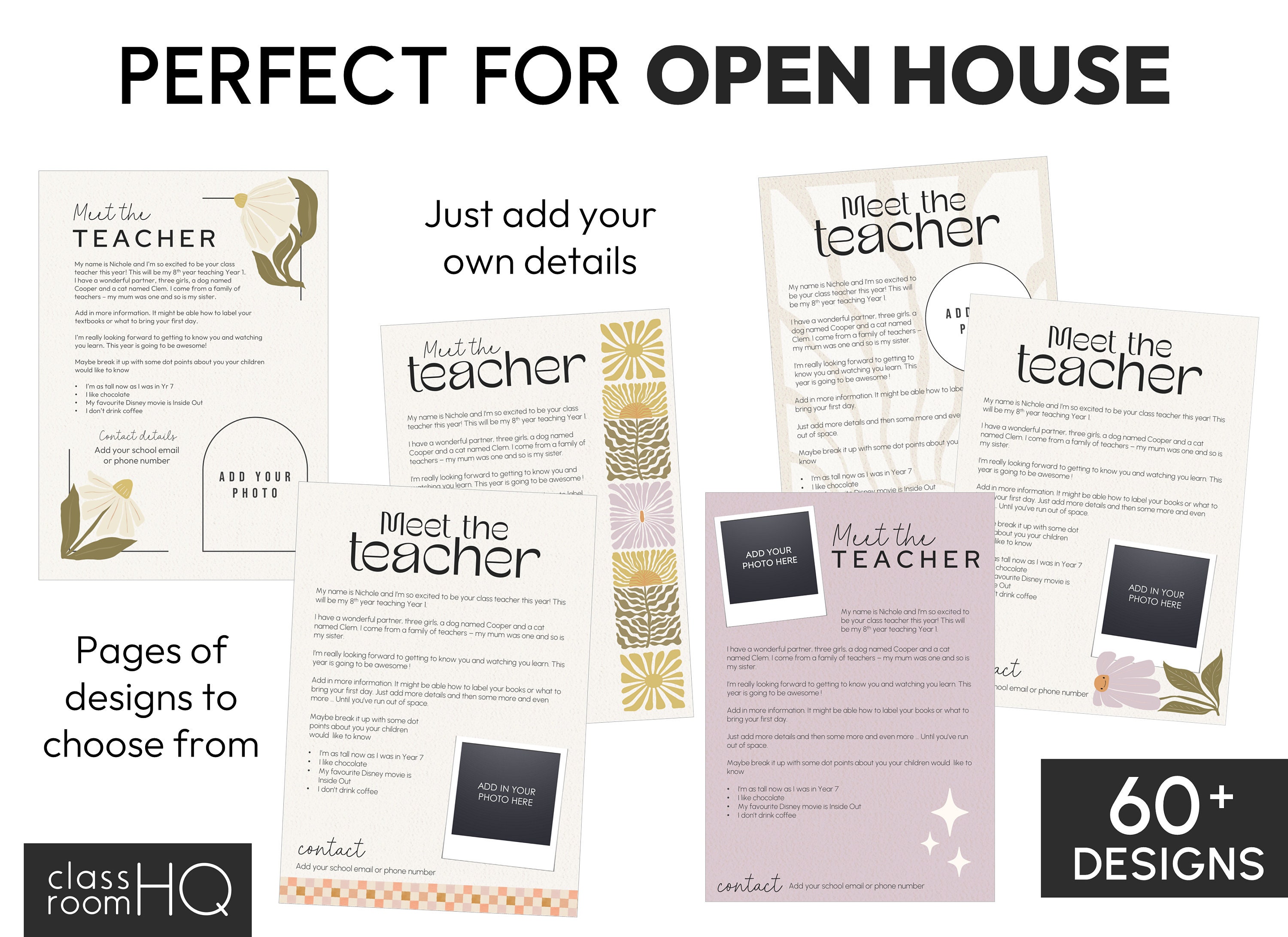 Groovy Vintage Retro Classroom Decor Theme Editable Meet the Teacher ...