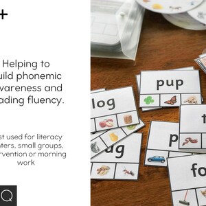 CVC Word Family Clip Cards | Science of Reading Aligned - Etsy
