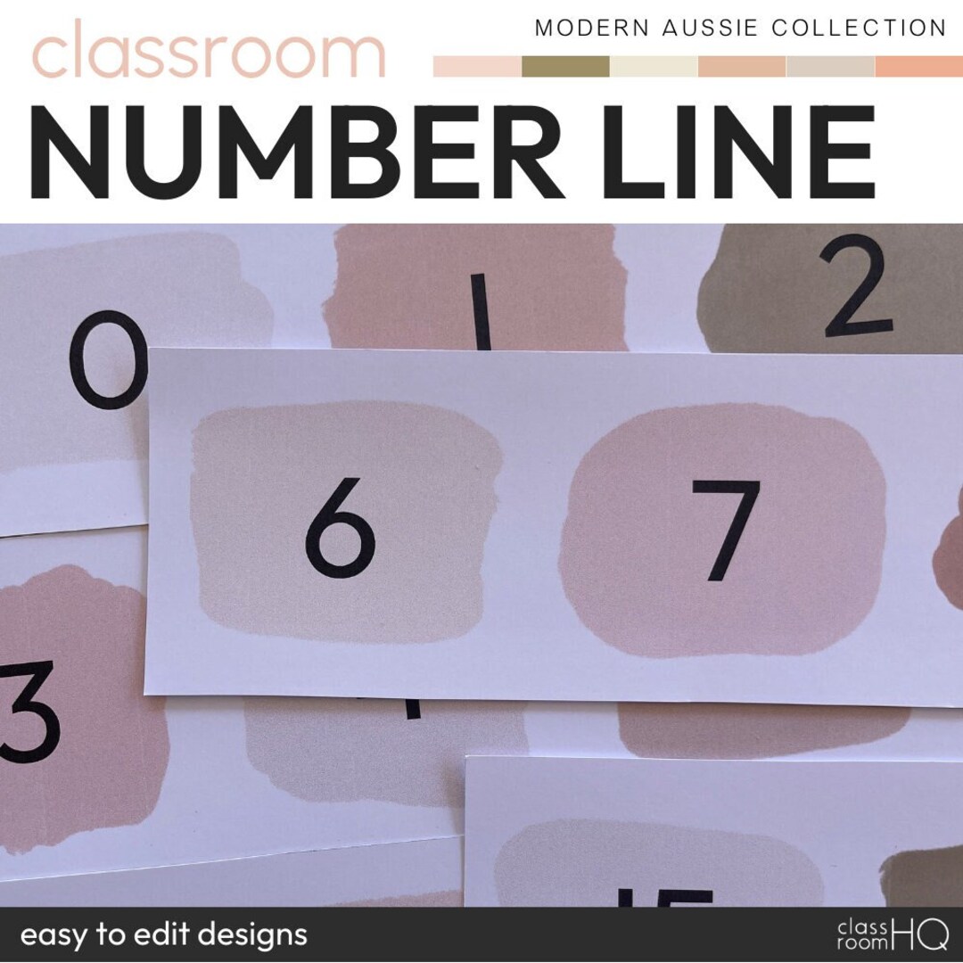 MODERN AUSSIE Number Line Display - Etsy
