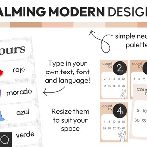 Neutral Classroom Decor Math Display Resource Pack | B+W NEUTRALS ...