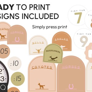 Vintage South Western Rustic Boho Theme Calm Classroom Decor Editable ...