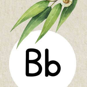 GUM LEAF Alphabet Posters Eucalyptus Class Theme - Etsy