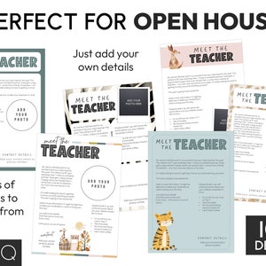 Wild Animal Zoo Theme Editable Meet the Teacher Templates and Class ...