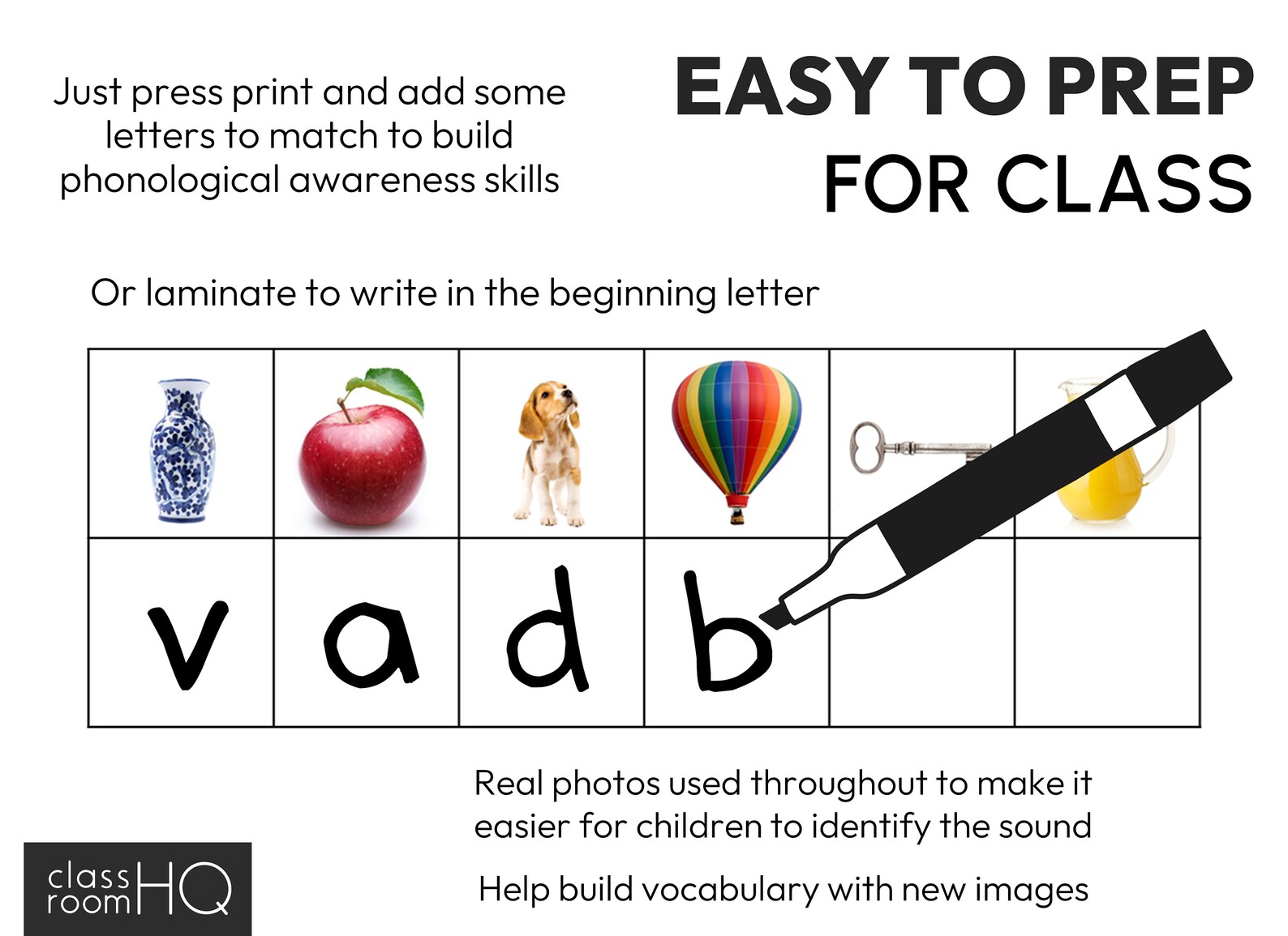 Beginning Sounds Letter Match Cards Early Literacy Center Activity ...