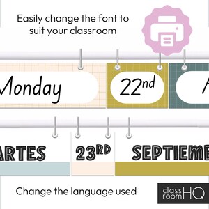 Wild Animal Zoo Theme Classroom Decor Editable Flip Calendar | ZOO ...