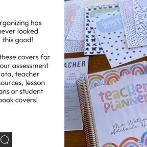 Pastel Modern Rainbow Classroom Decor Editable Binders Covers + Book ...