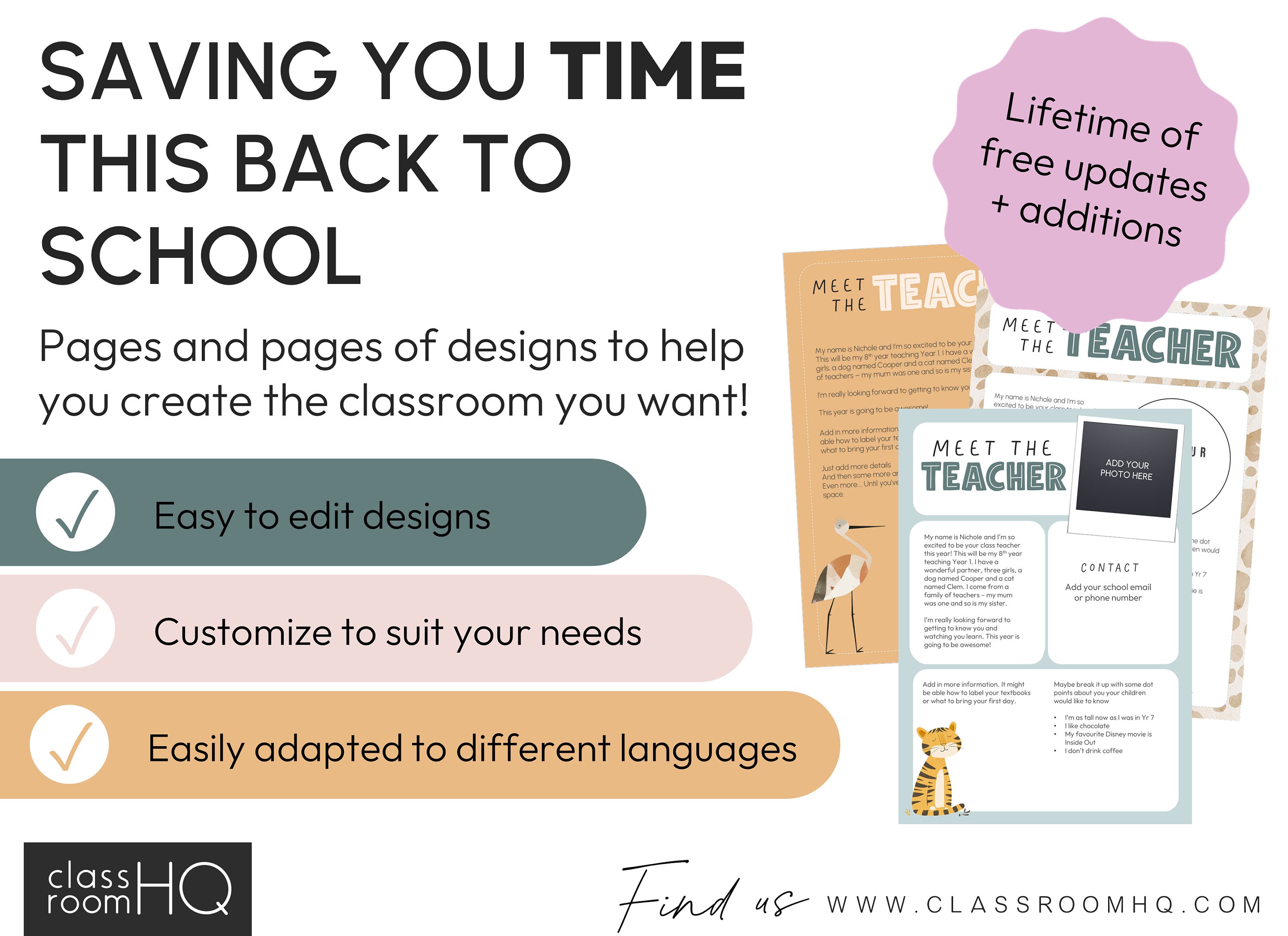 Wild Animal Zoo Theme Editable Meet the Teacher Templates and Class ...