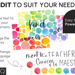 Rainbow Theme Classroom Decor BUNDLE | WATERCOLOR PAINT Collection - Etsy