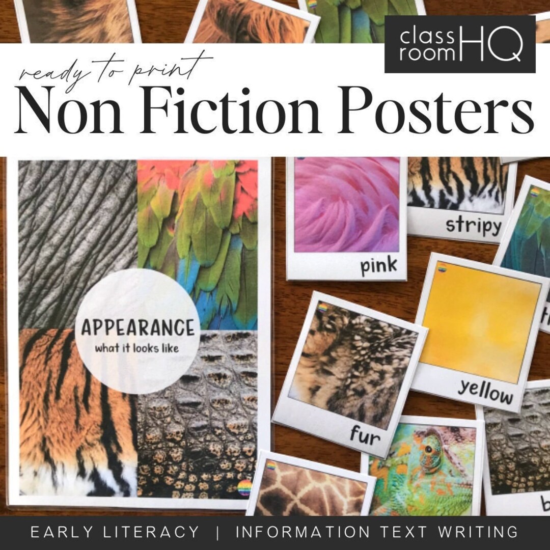 Non Fiction Information Text Posters and Word Wall - Animal APPEARANCE ...