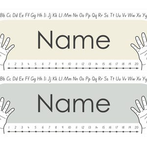 Eucalyptus Australian Theme Editable Student Desk Plate Labels GUM LEAF ...