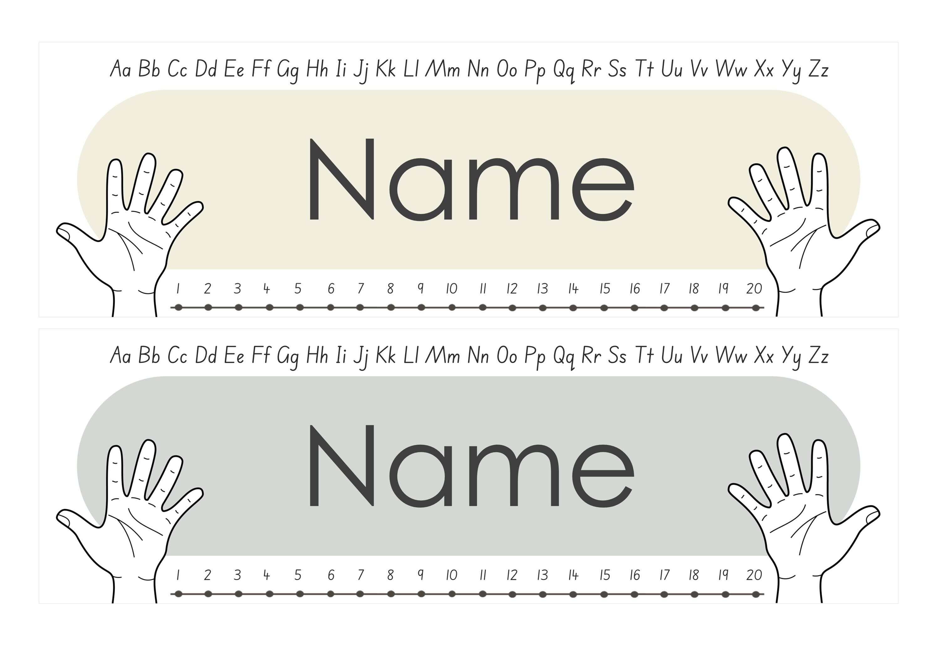 Eucalyptus Australian Theme Editable Student Desk Plate Labels GUM LEAF ...