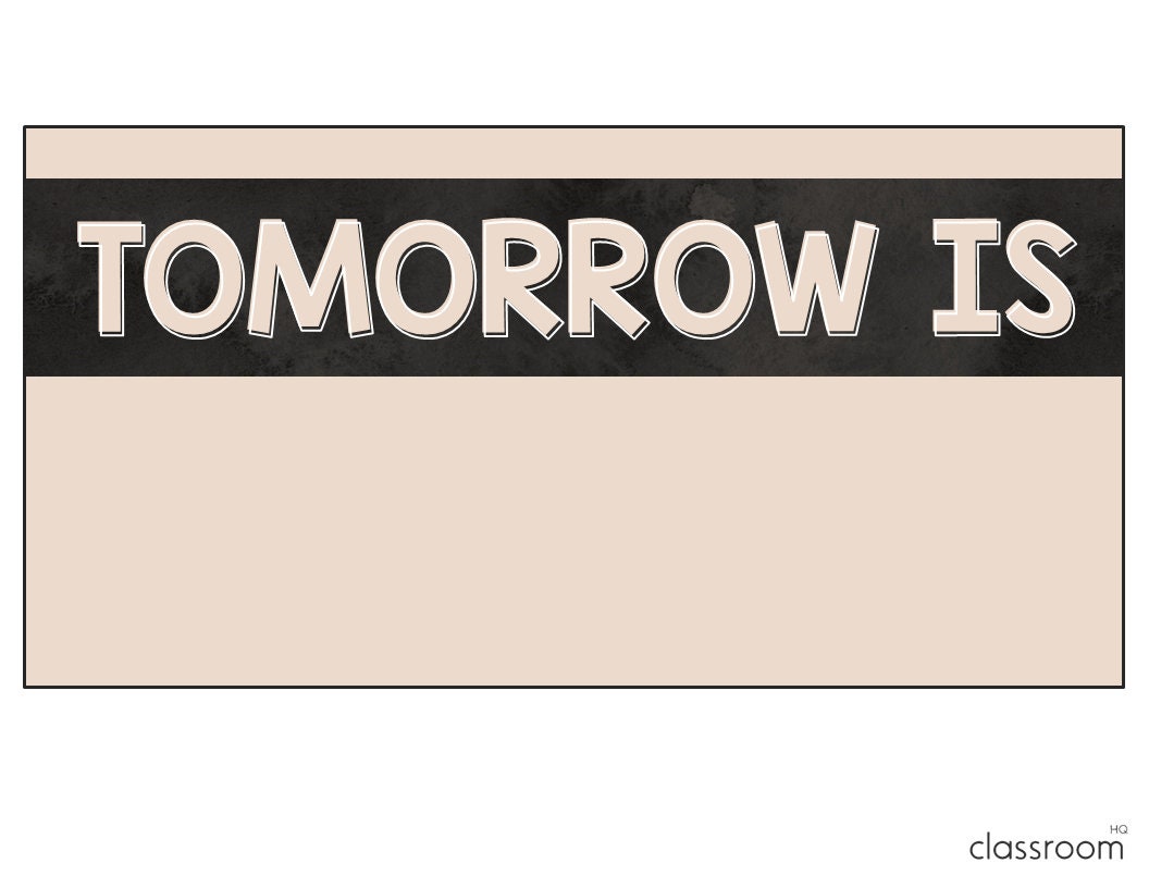 Neutral Classroom Decor Large Classroom Calendar | B+W NEUTRALS ...