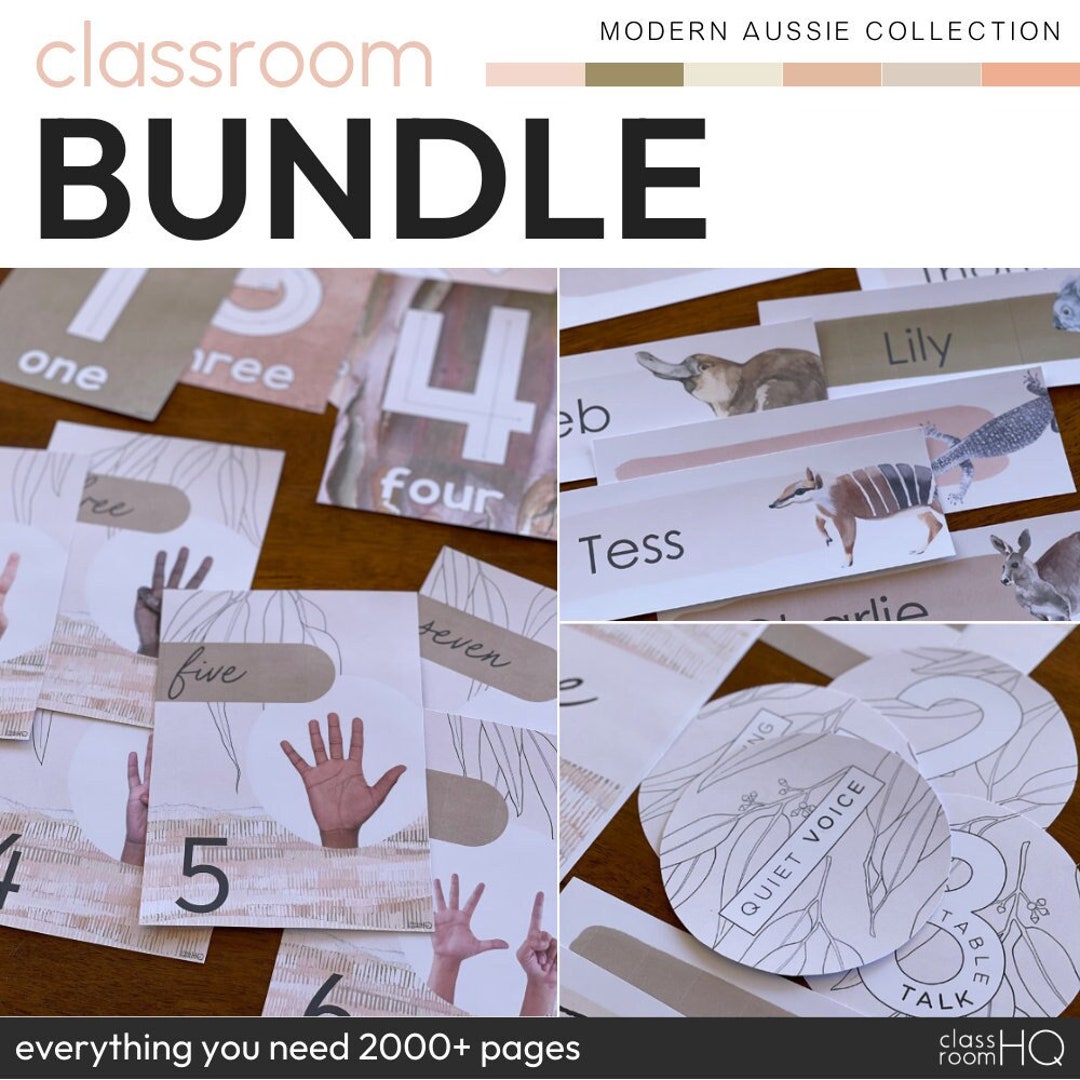 MODERN AUSSIE Classroom Decor Bundle - Etsy