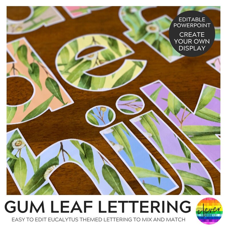 GUM LEAF Bulletin Board Lettering Pack - Etsy Canada