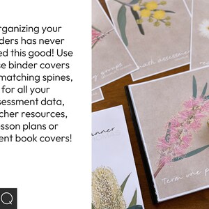 AUSSIE FLORA Binder Covers Pack | Australian Eucalyptus Classroom Decor ...